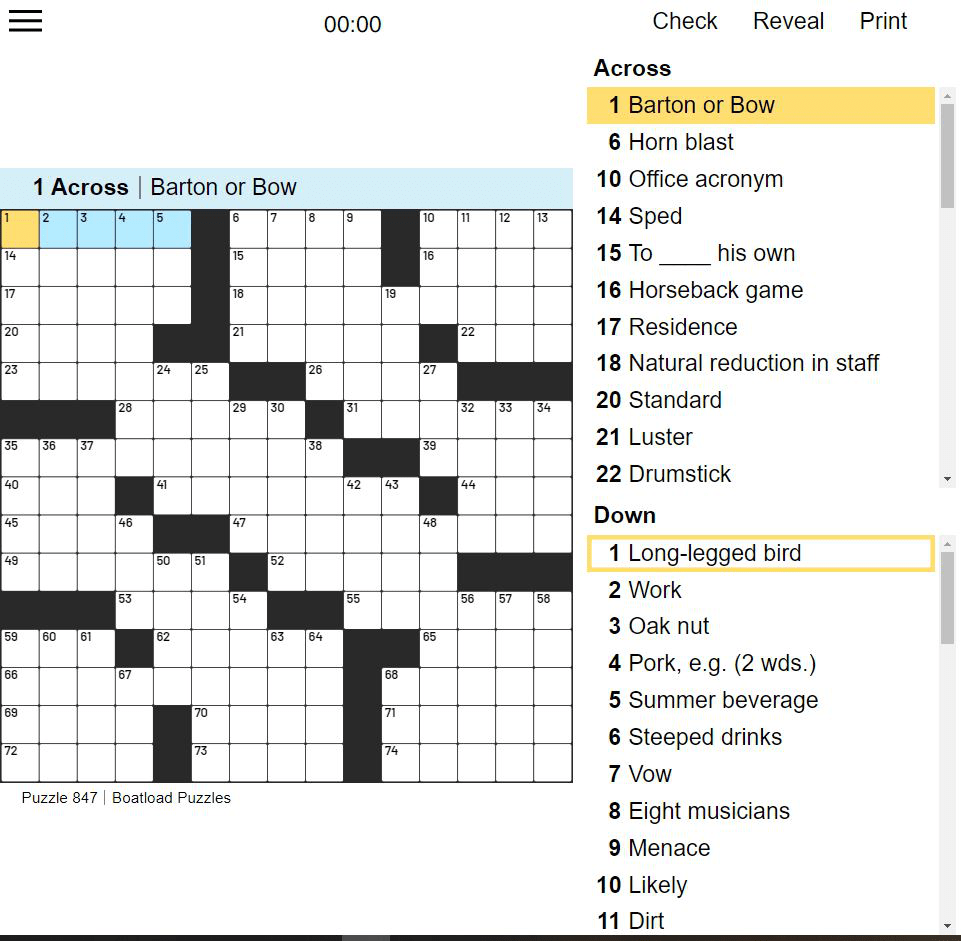 Daily Crossword | Microsoft Casual Games - The Zone