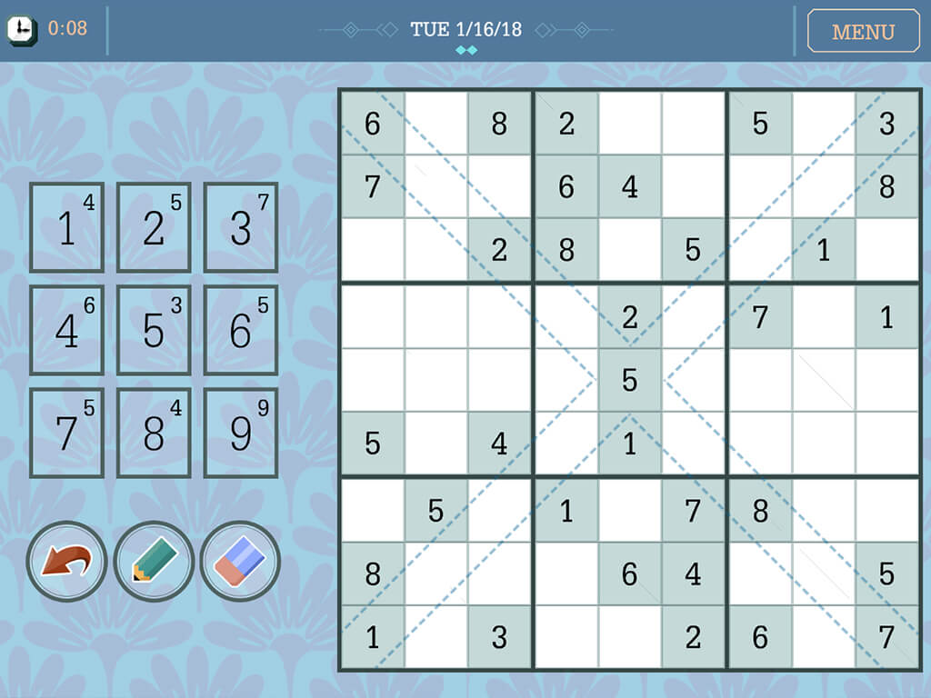 Daily Diagonal Sudoku | Microsoft Casual Games - The Zone